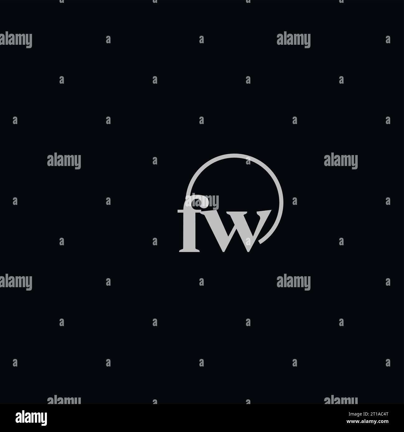 Fw initials logo Stock Vector Images - Alamy