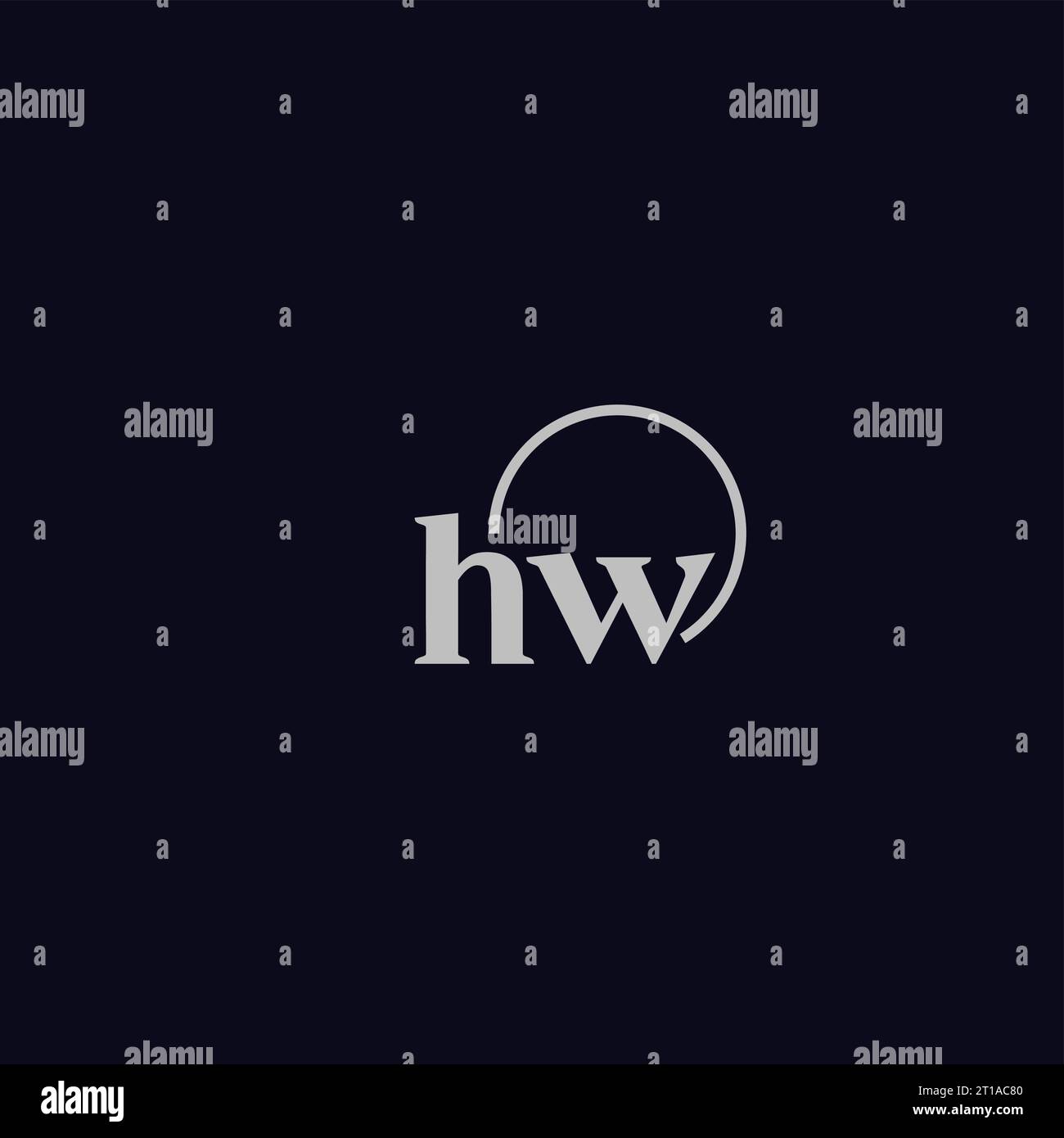 Hw initials logo hi-res stock photography and images - Alamy