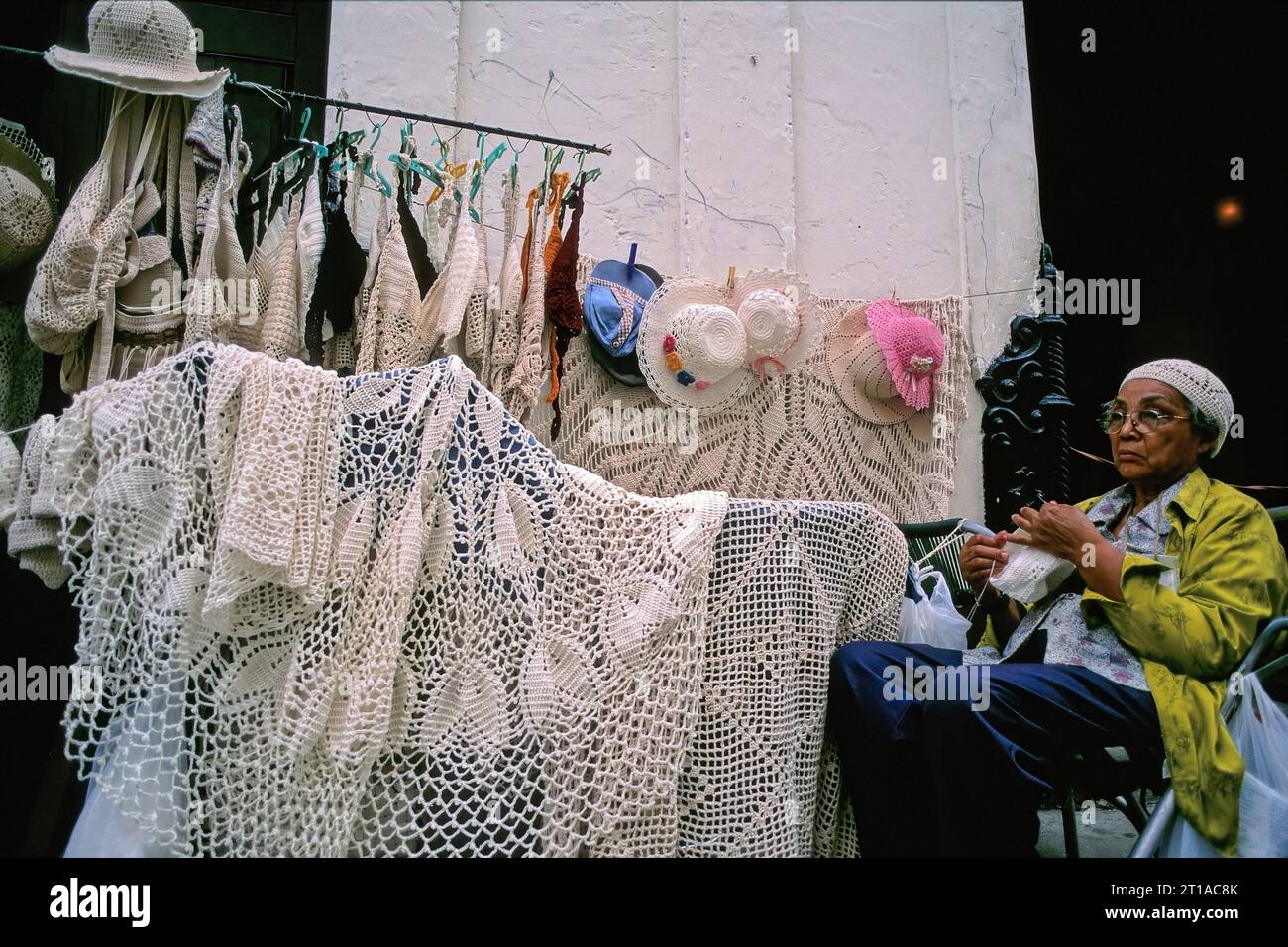 Cuba Havana Crochet works on display Stock Photo - Alamy