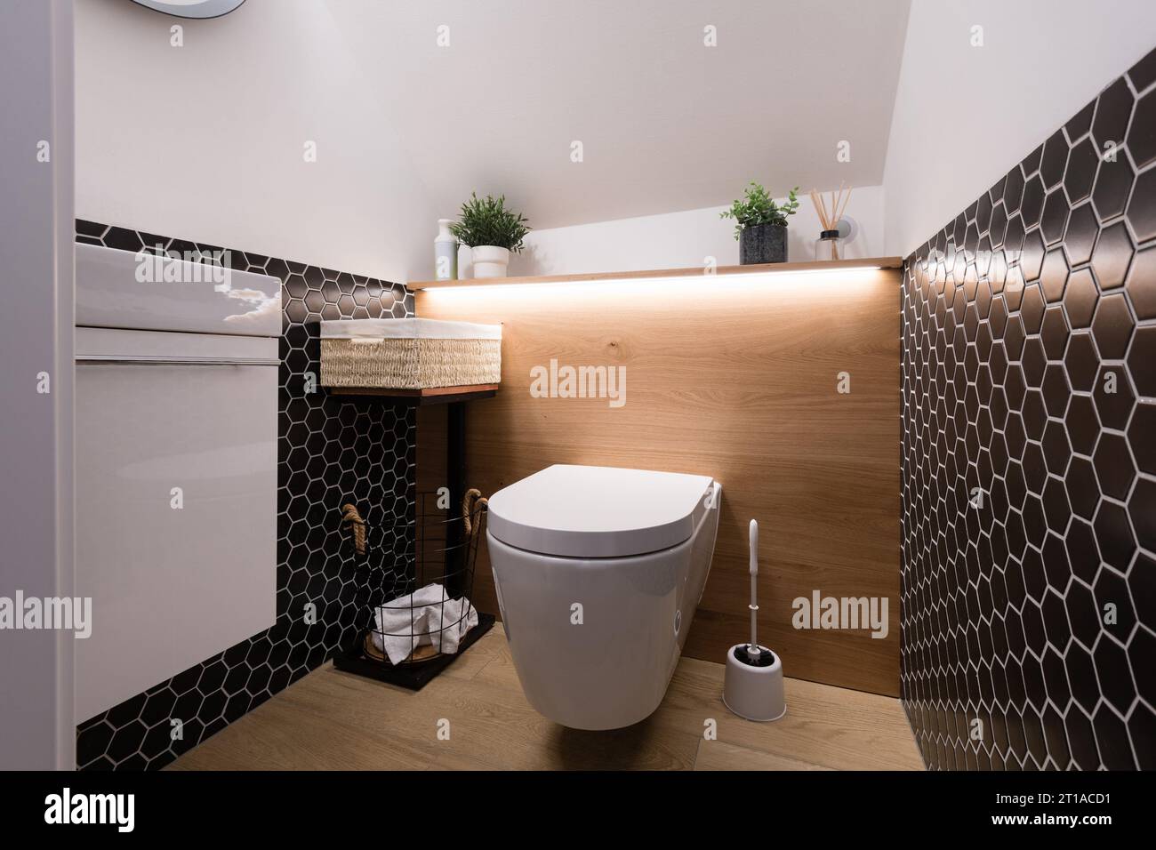 Detail of restroom in modern house Stock Photo - Alamy