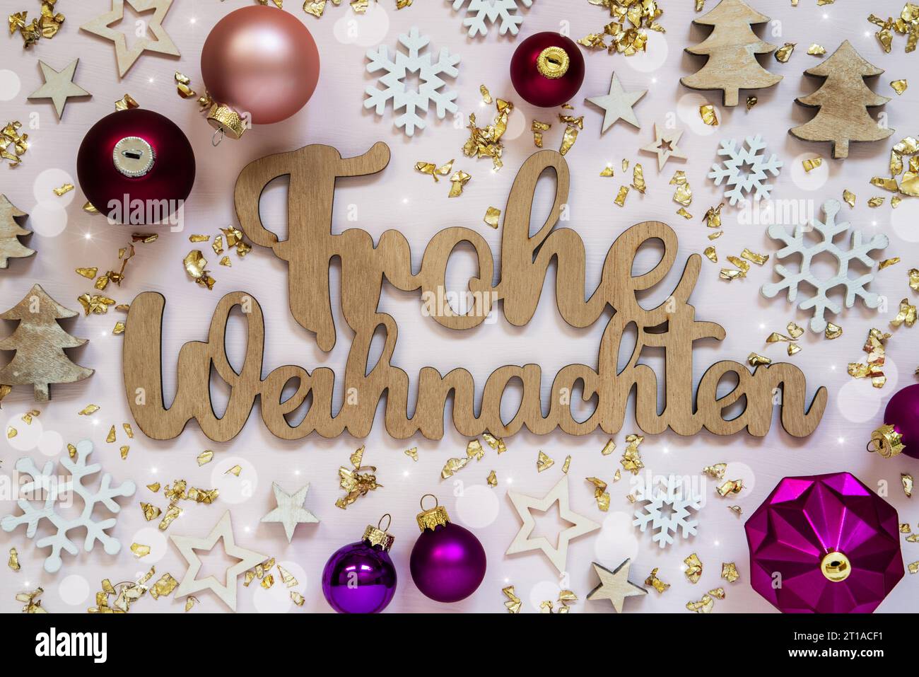 German Text Frohe Weihnachten, Means Merry Christmas In English ...