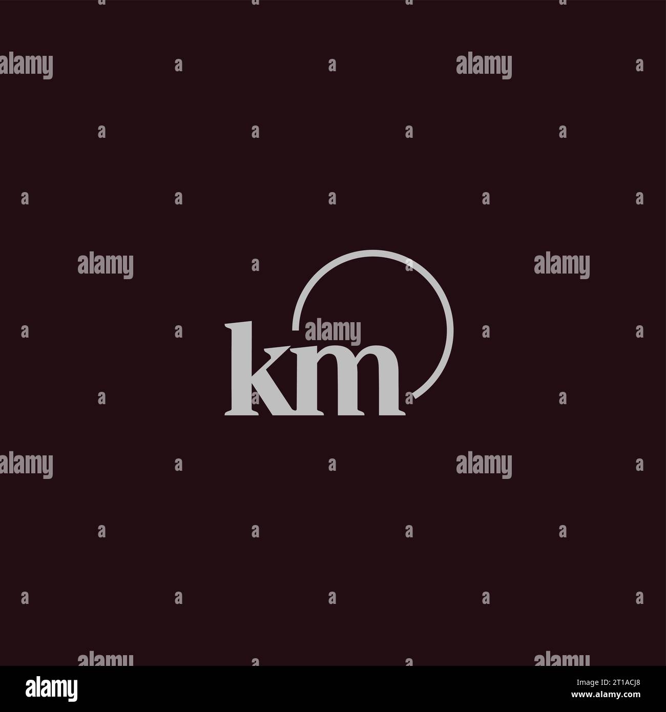 Km minimal logo design hi-res stock photography and images - Alamy