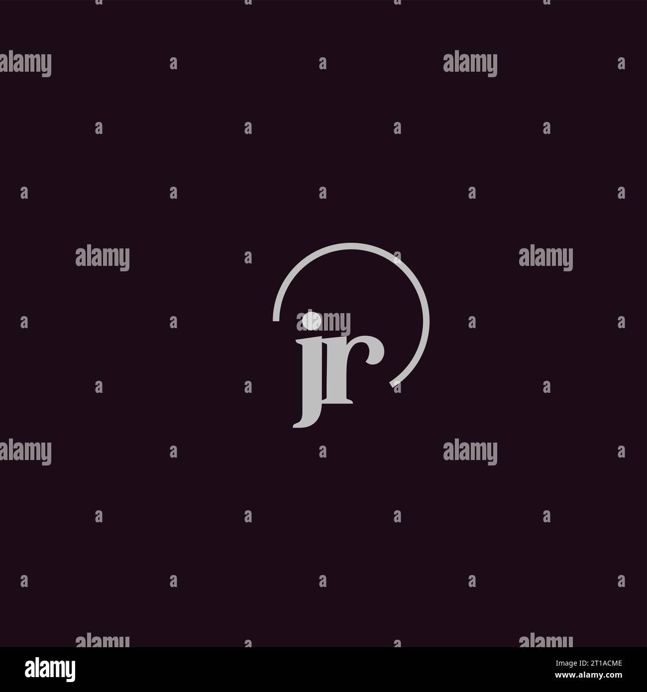 Jr initials logo hi-res stock photography and images - Alamy