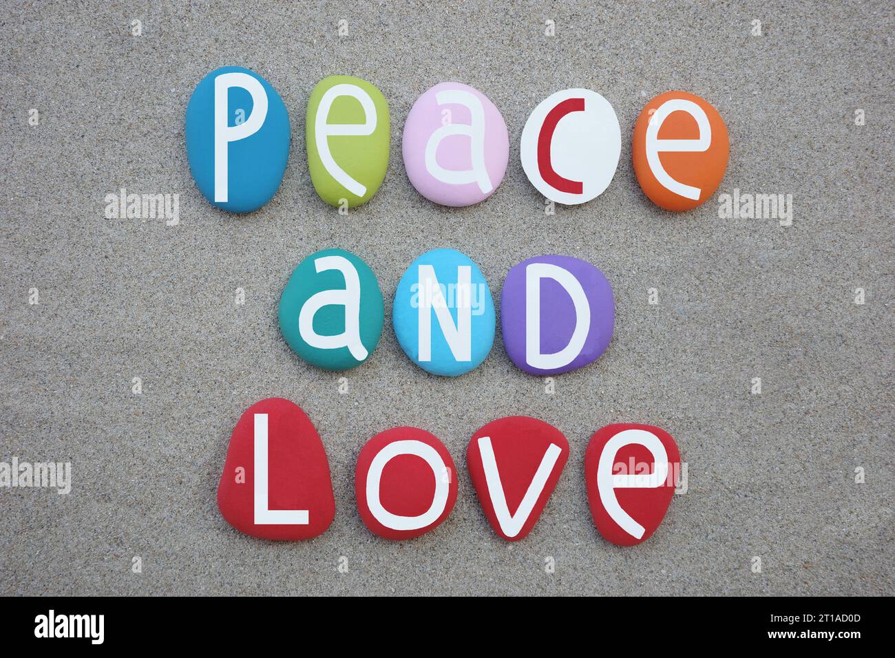 Hand painted love slogan hi-res stock photography and images - Alamy