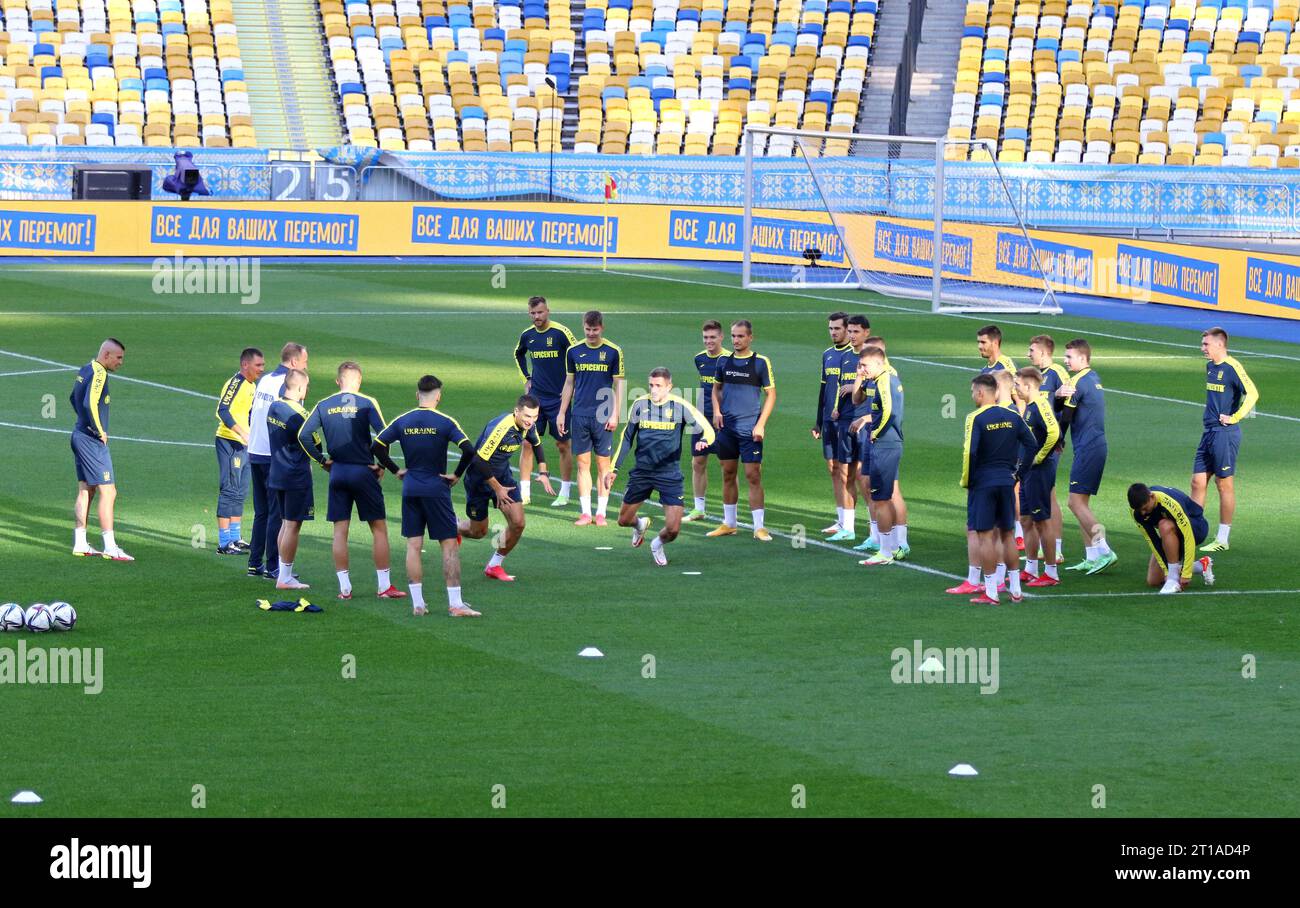 KYIV, UKRAINE - September 3, 2021: Ukrainian players in action during ...