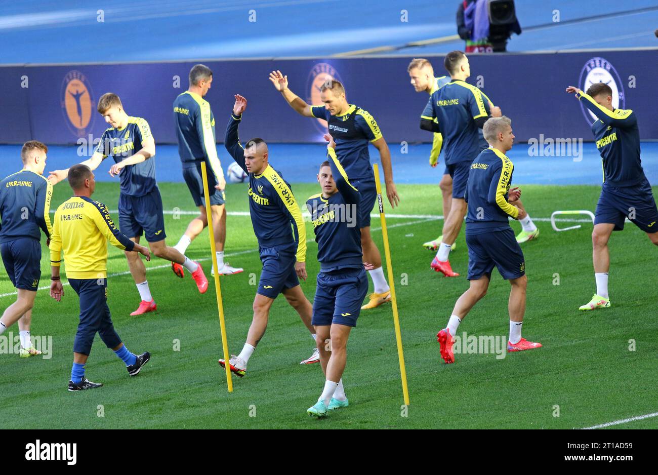 KYIV, UKRAINE - September 3, 2021: Ukrainian players in action during ...