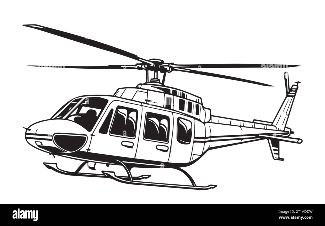 Helicopter drawing hi-res stock photography and images - Alamy