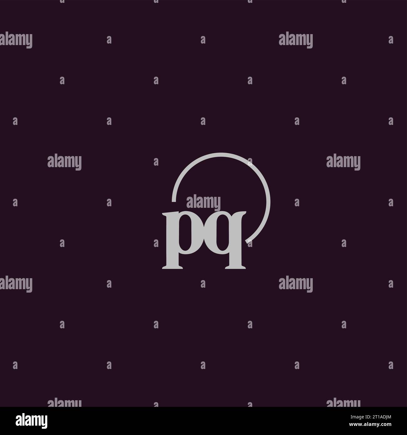 Pq initials logo hi-res stock photography and images - Alamy