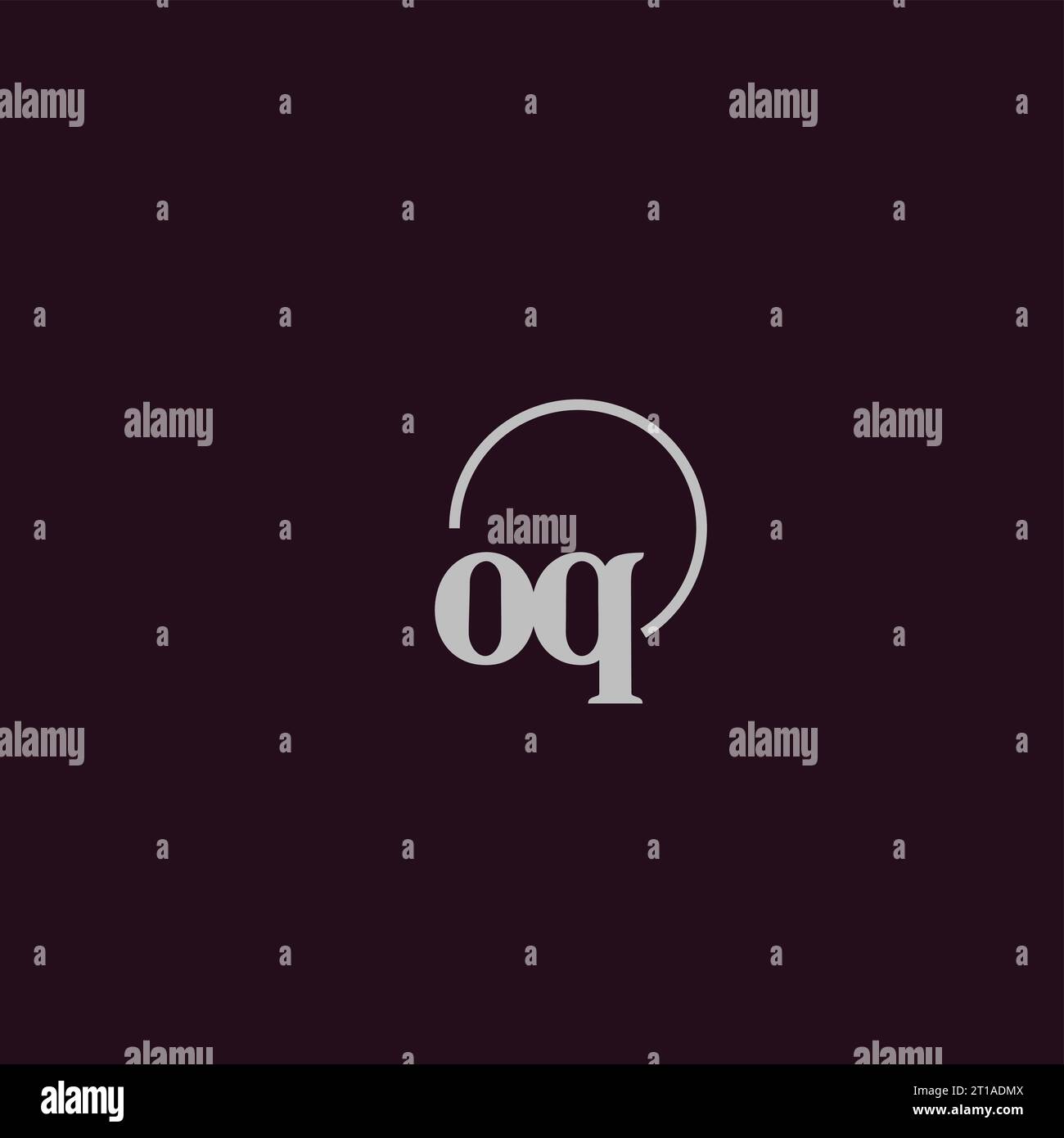 Oq minimal logo design hi-res stock photography and images - Alamy