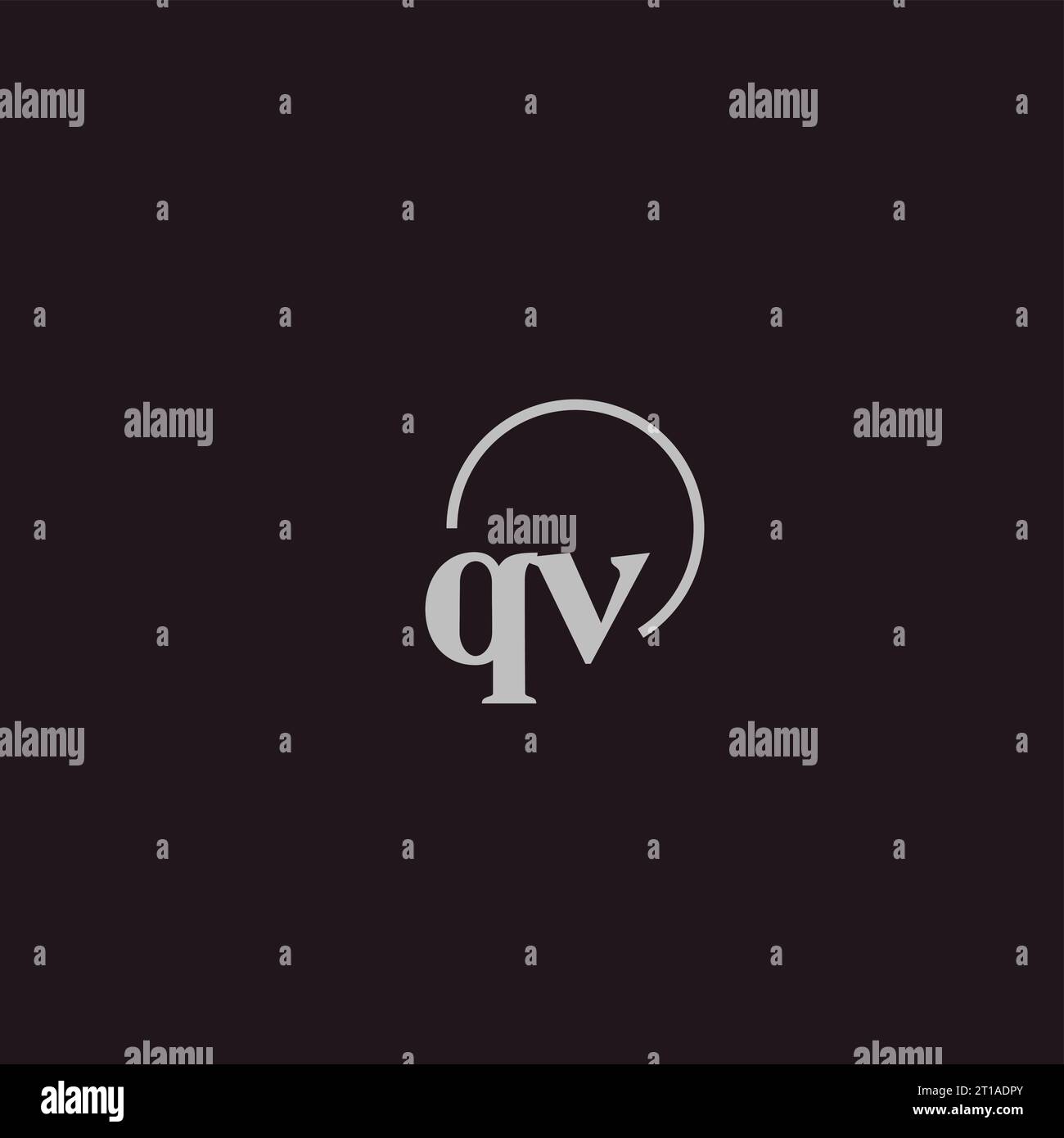Qv minimal logo design Stock Vector Images - Alamy