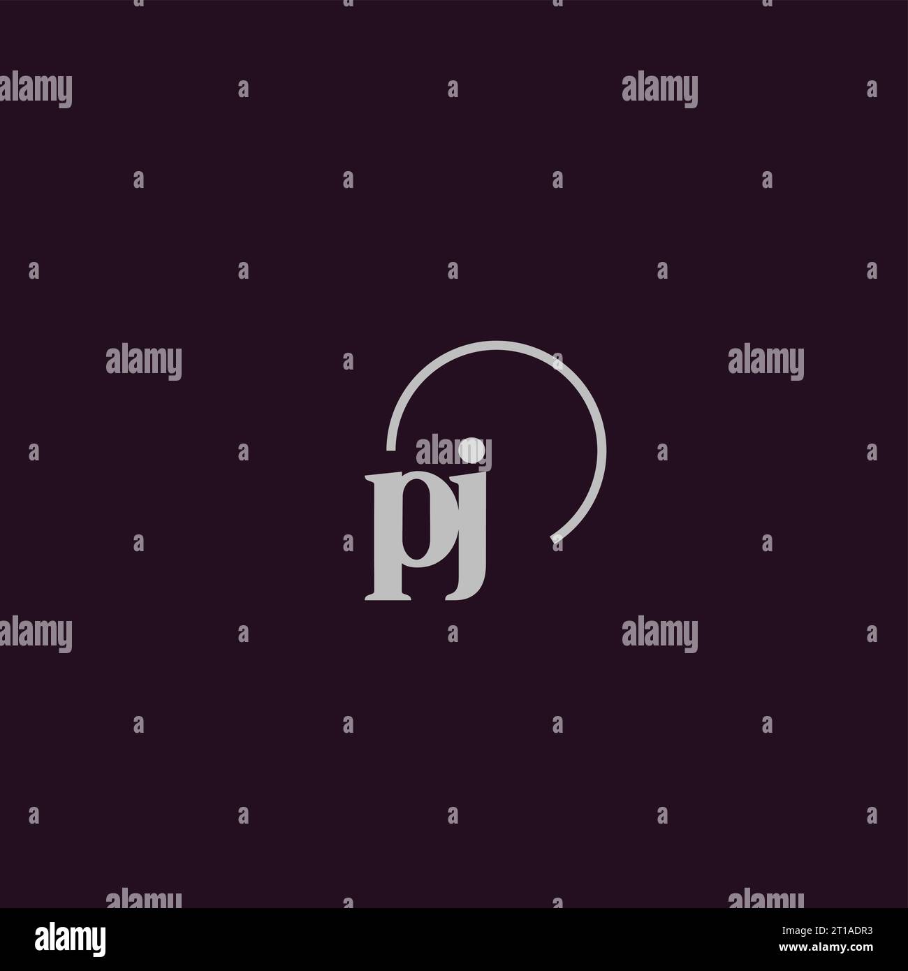 Pj minimal logo design Stock Vector Images - Alamy