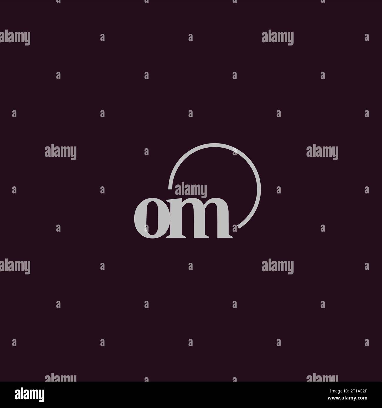 Om initials Stock Vector Images - Alamy