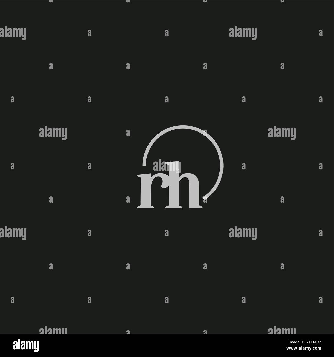 Rh logo design Stock Vector Images - Alamy