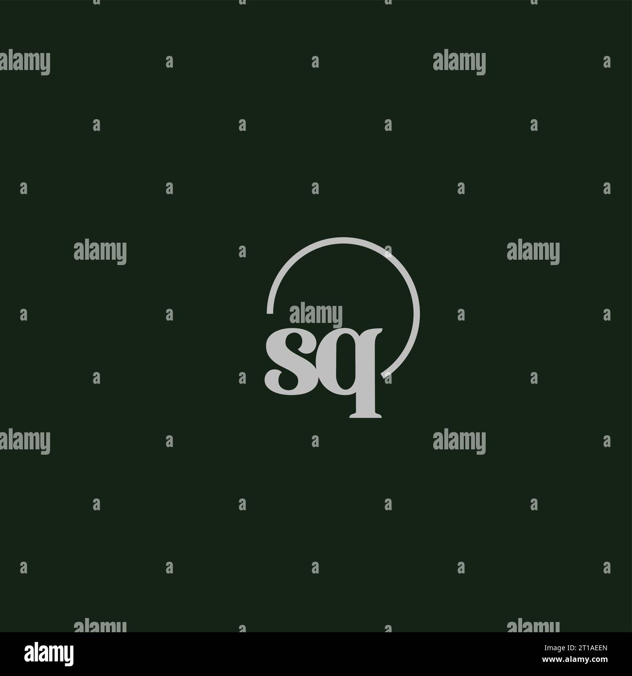 Sq initials logo hi-res stock photography and images - Alamy