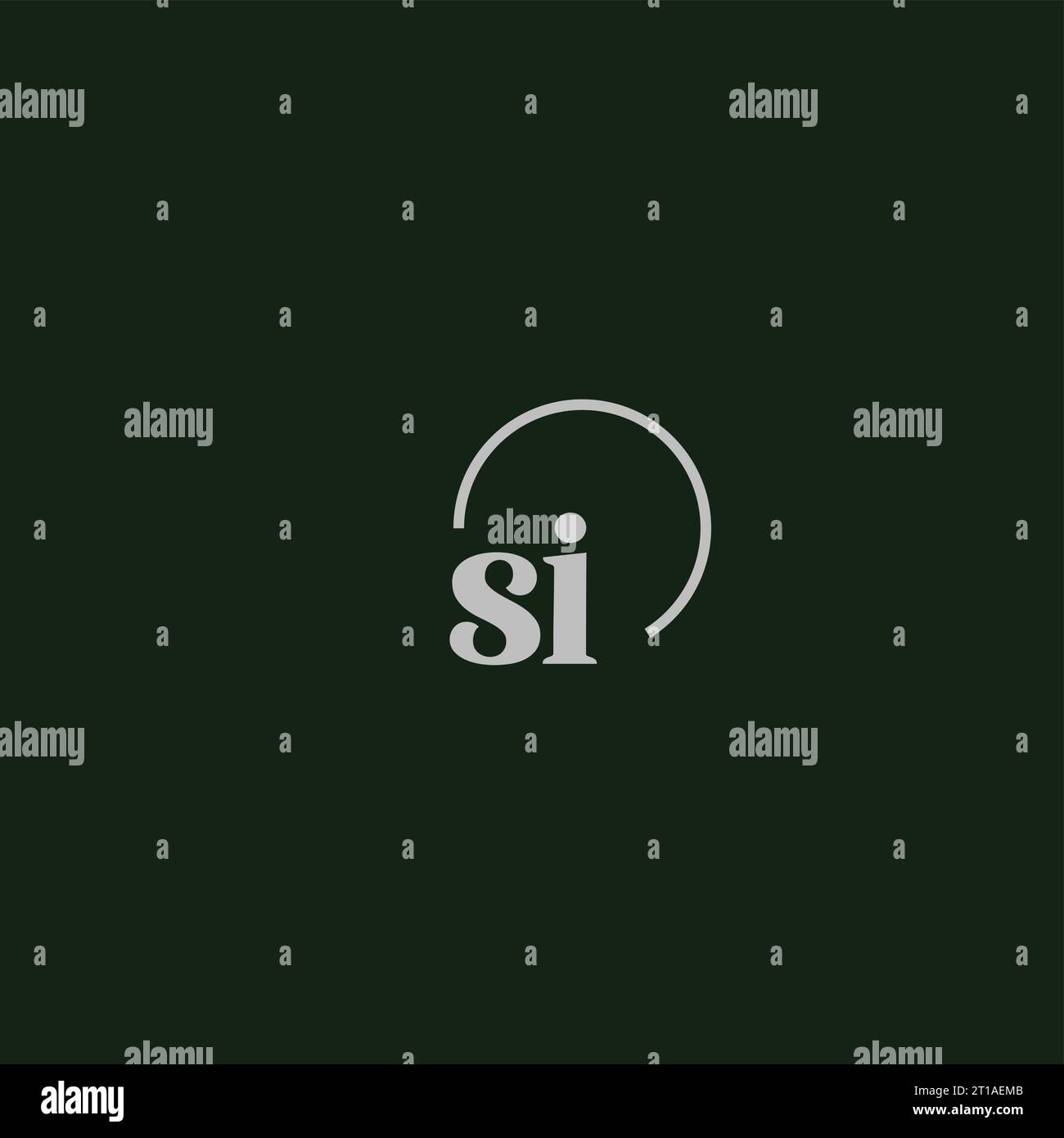Si initials logo hi-res stock photography and images - Alamy