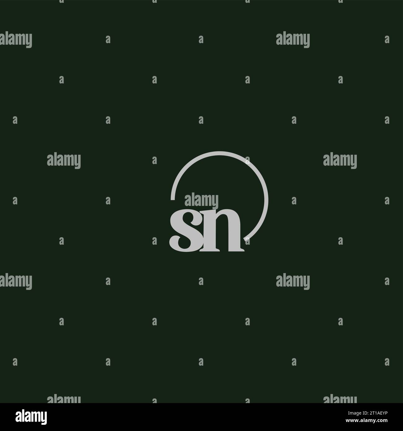 Sn initials logo hi-res stock photography and images - Alamy