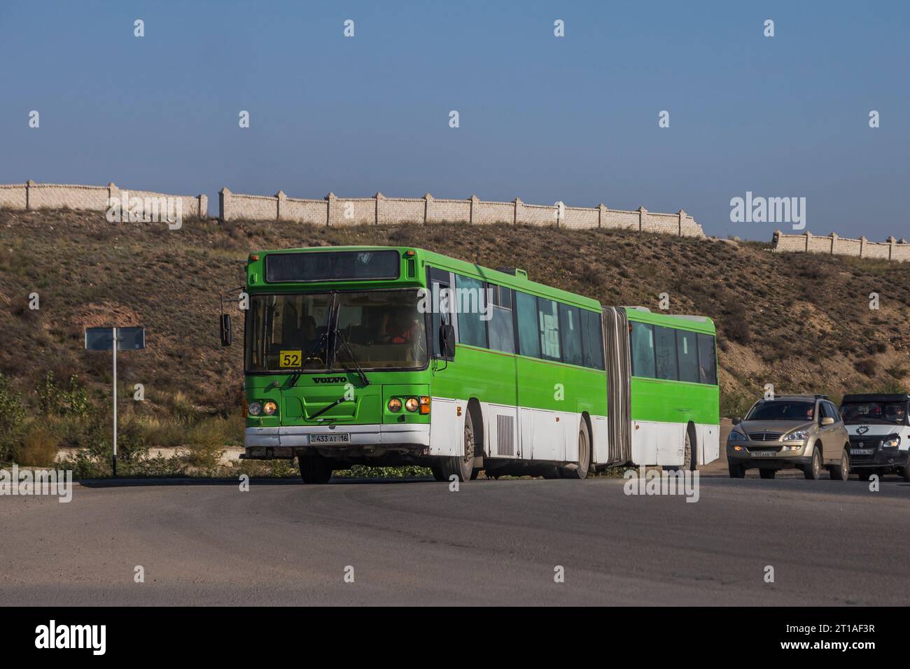 18.09.2023. Kazakstan, Semey. Volvo B10M Saffle 2000 on urban line ...
