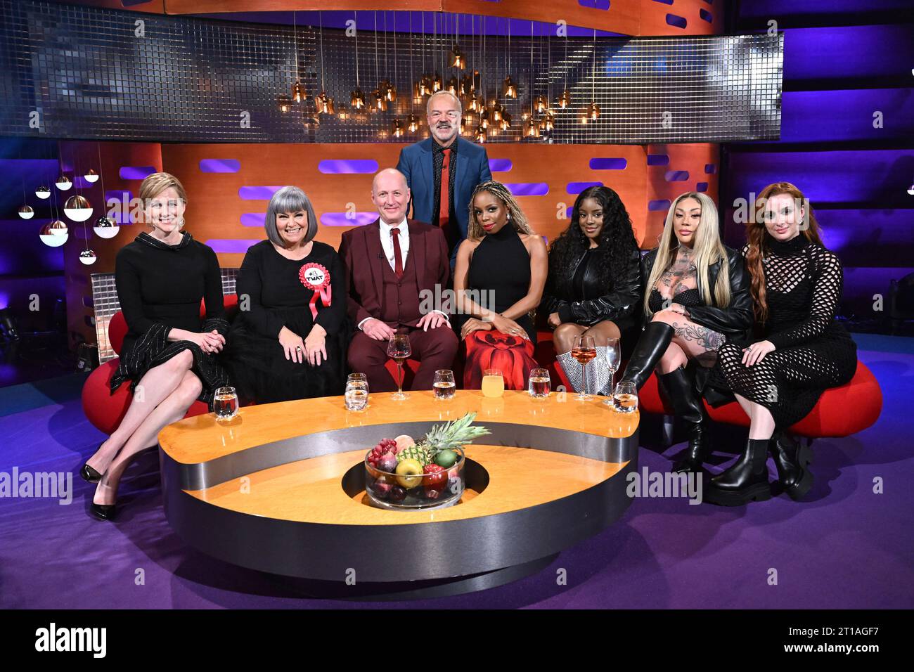 EDITORIAL USE ONLY (left to right) Laura Linney, Dawn French, Adrian Edmondson, London Hughes ...