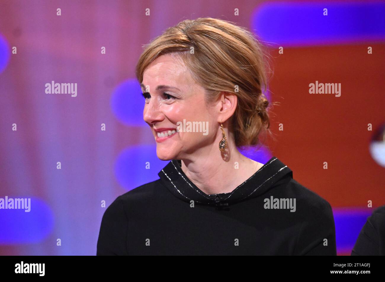 EDITORIAL USE ONLY Laura Linney during filming for the Graham Norton ...