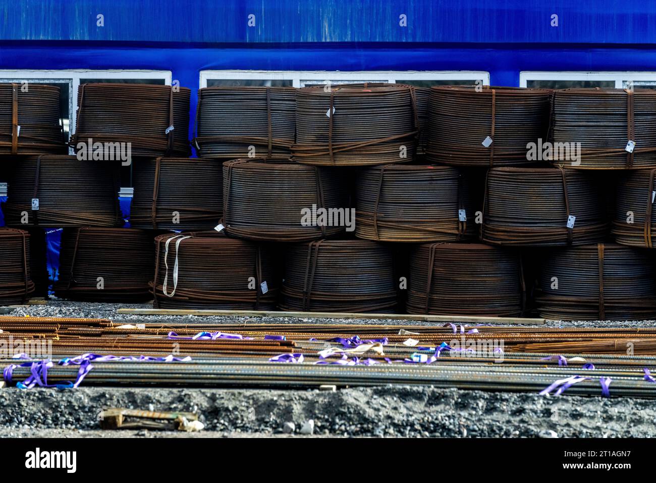 The construction of the Fehmarn Belt tunnel in Roedbyhavn, southern ...