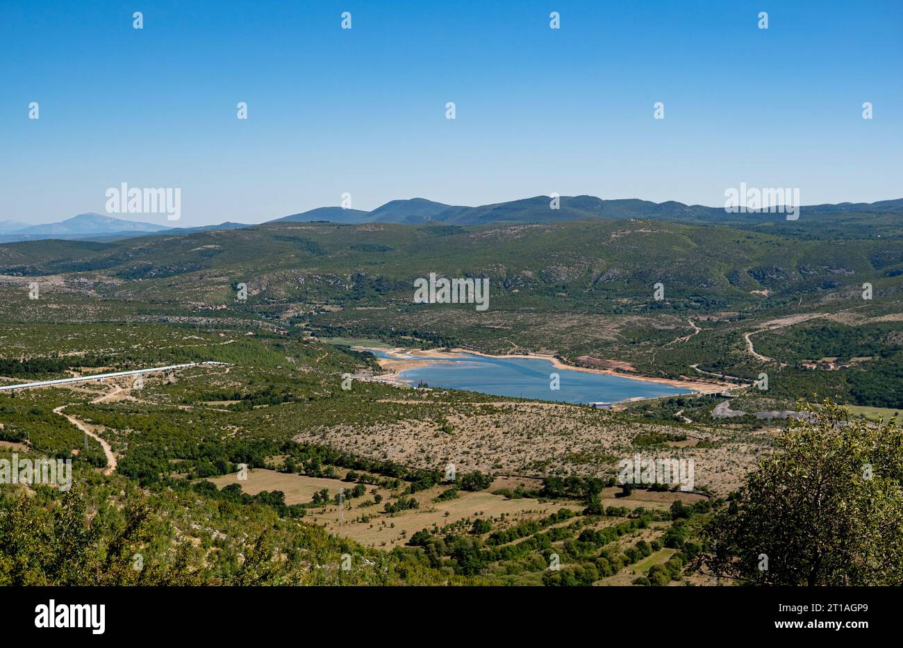 Water reservoir on Zrmanja river used for Velebit pumped storage power ...