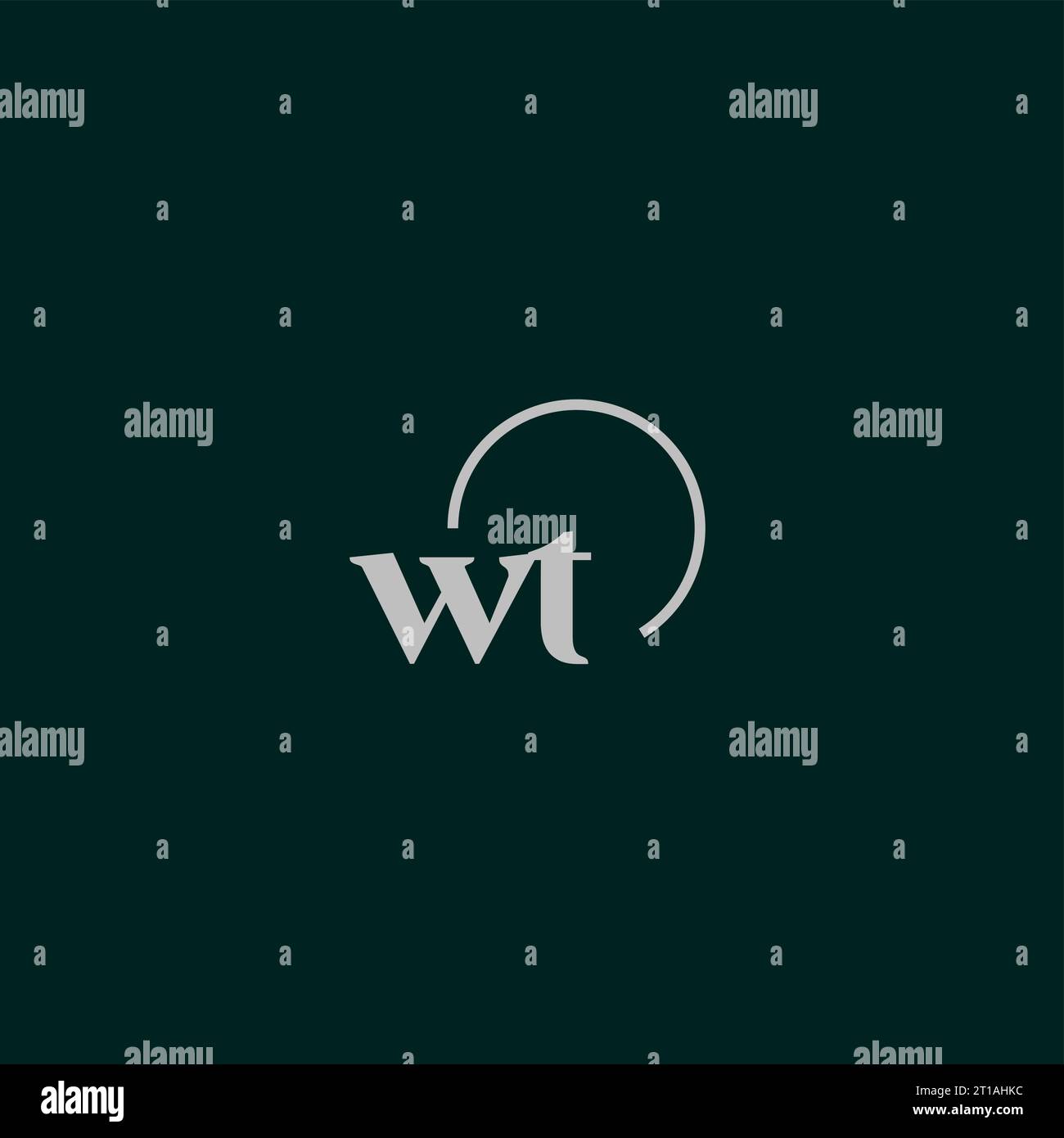 Wt logo design hi-res stock photography and images - Alamy