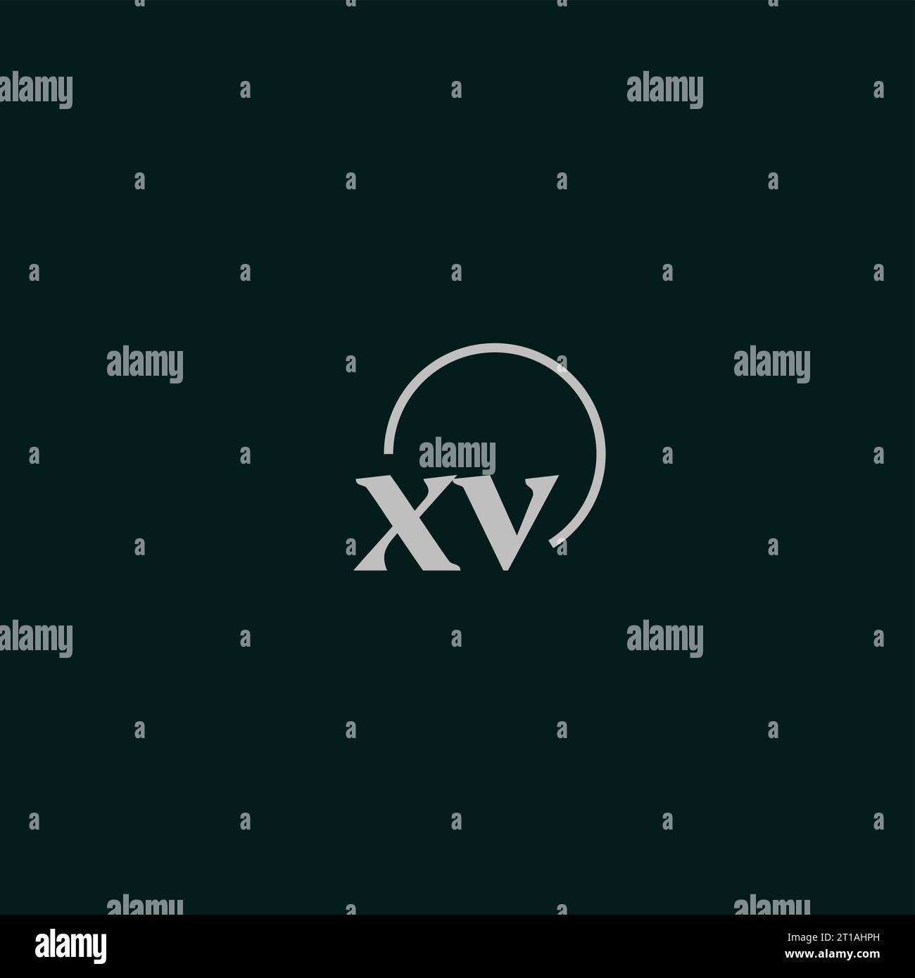 Xv initials logo hi-res stock photography and images - Alamy