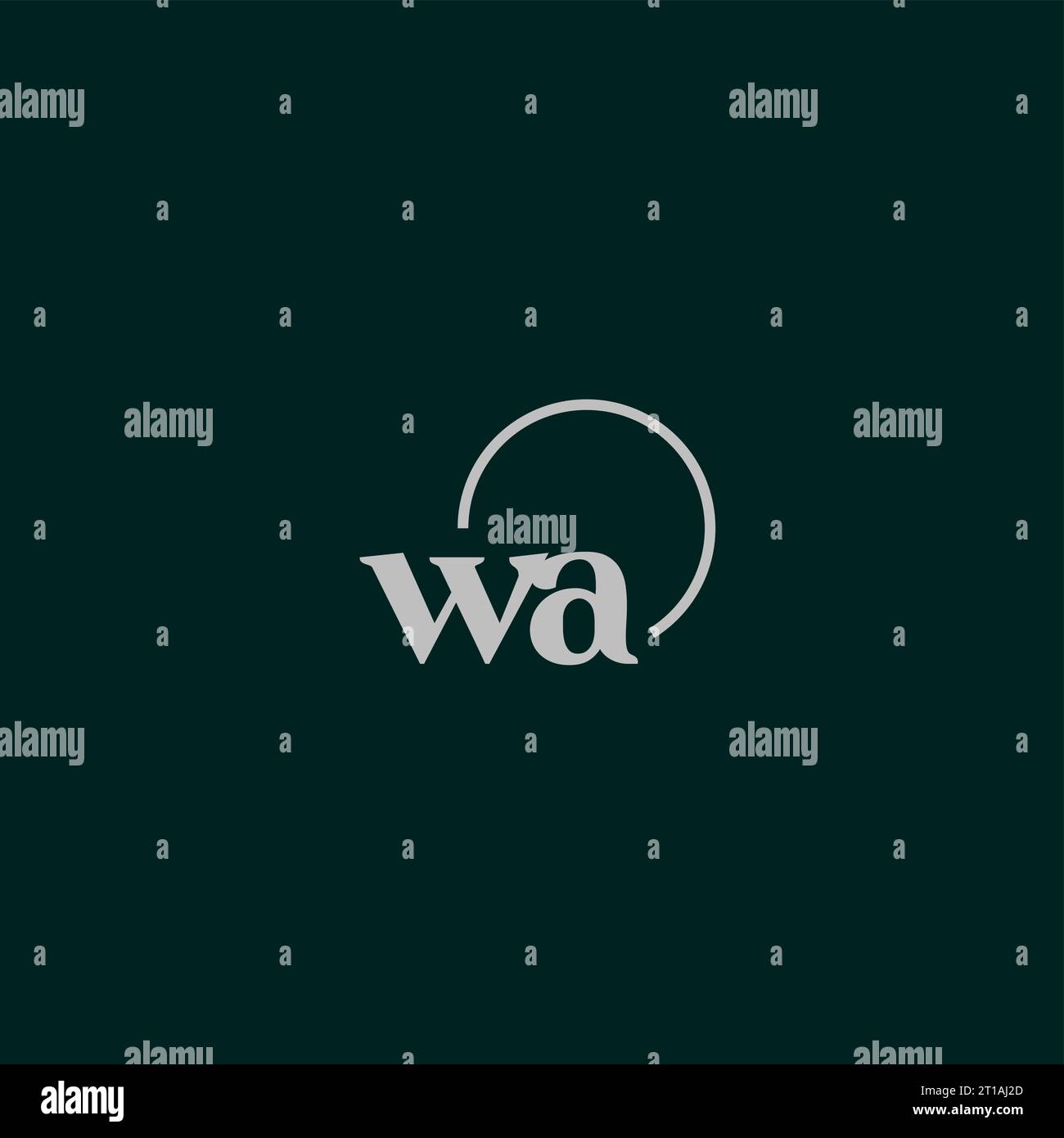 Wa initials logo hi-res stock photography and images - Alamy