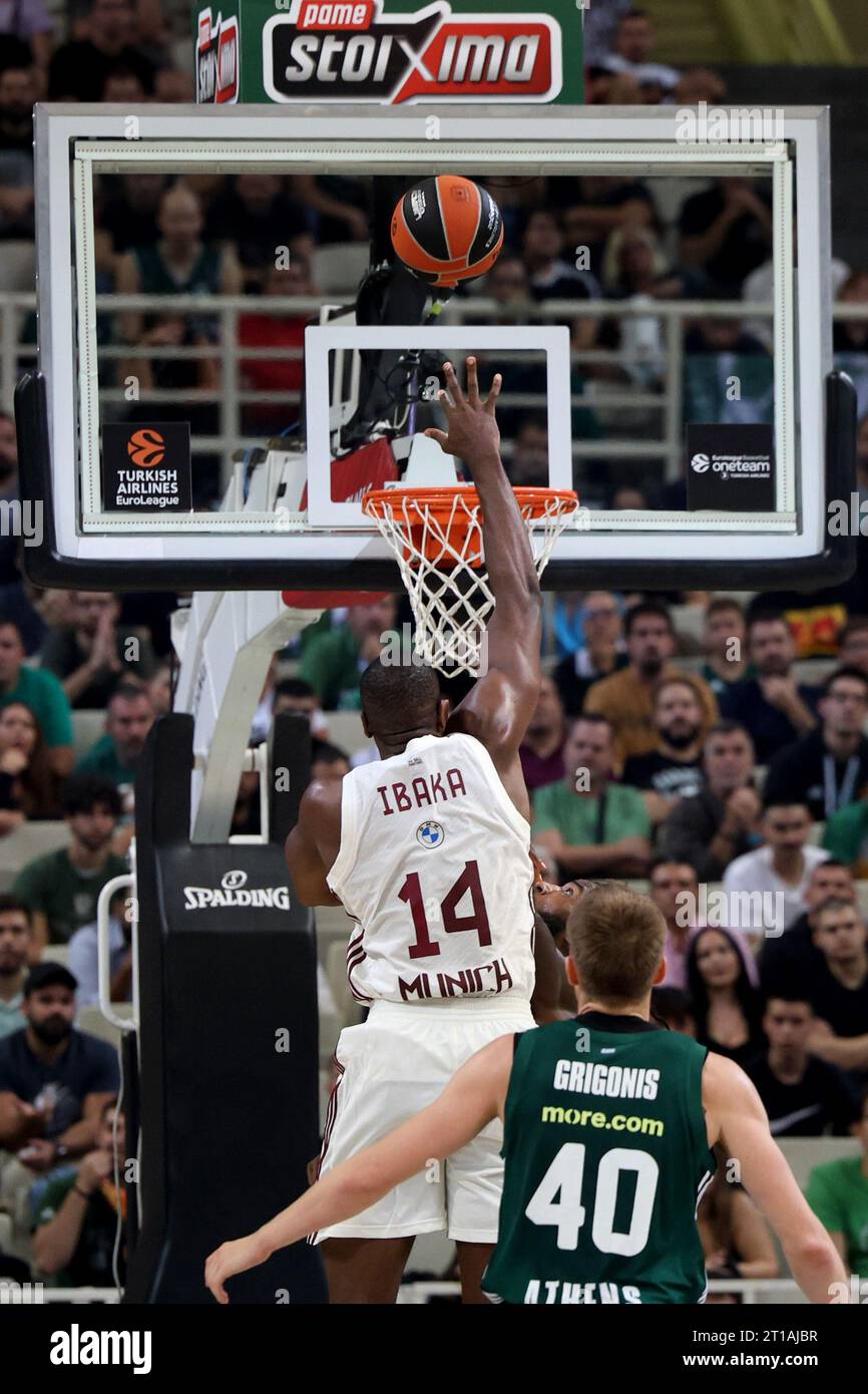 Athen, Greece. 12th Oct, 2023. Basketball: Euroleague, Panathinaikos ...