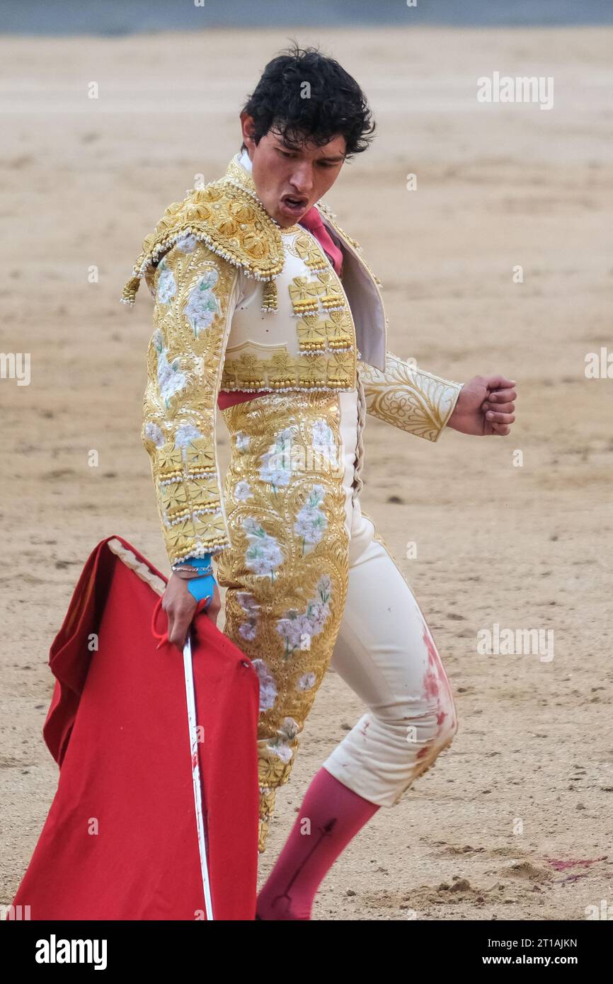 he bullfighter Isaac Fonseca during the bullfight of the feria de otono ...