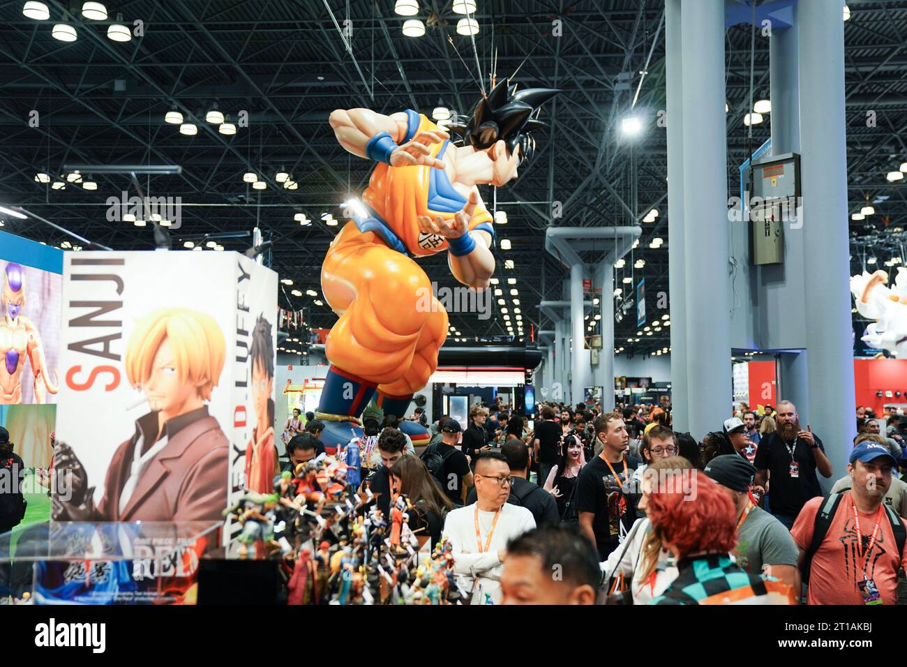 New York, New York, USA. 12th Oct, 2023. Fans crowd exhibits at the ...