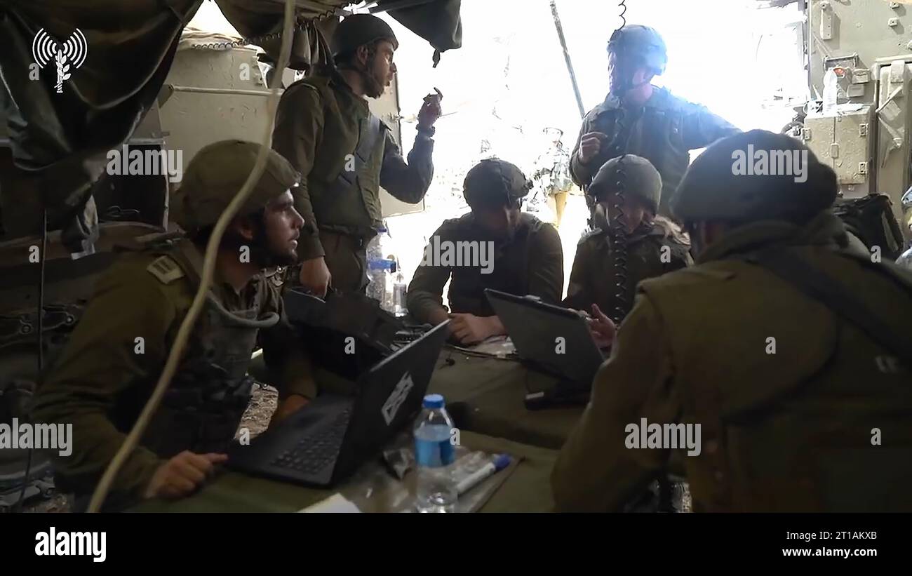 North Of Israel, Israel. 12th Oct, 2023. An Image released by IDF on on ...