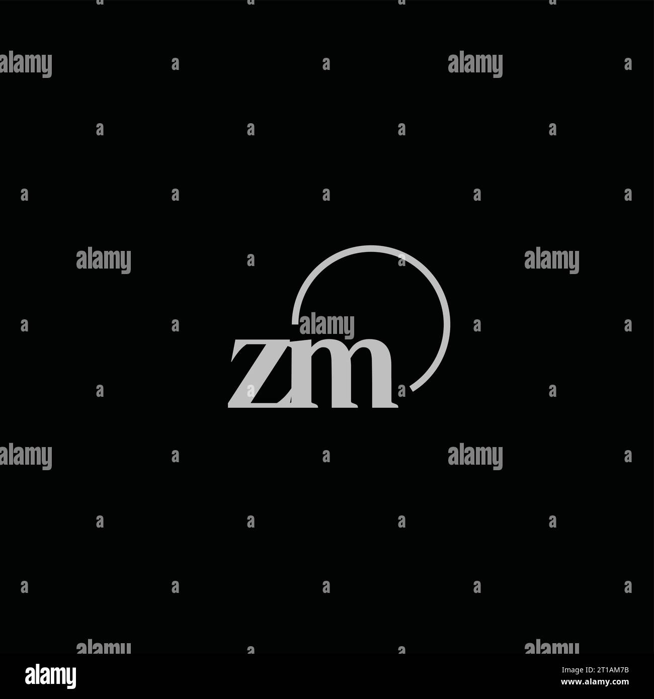 Zm initials logo hi-res stock photography and images - Alamy
