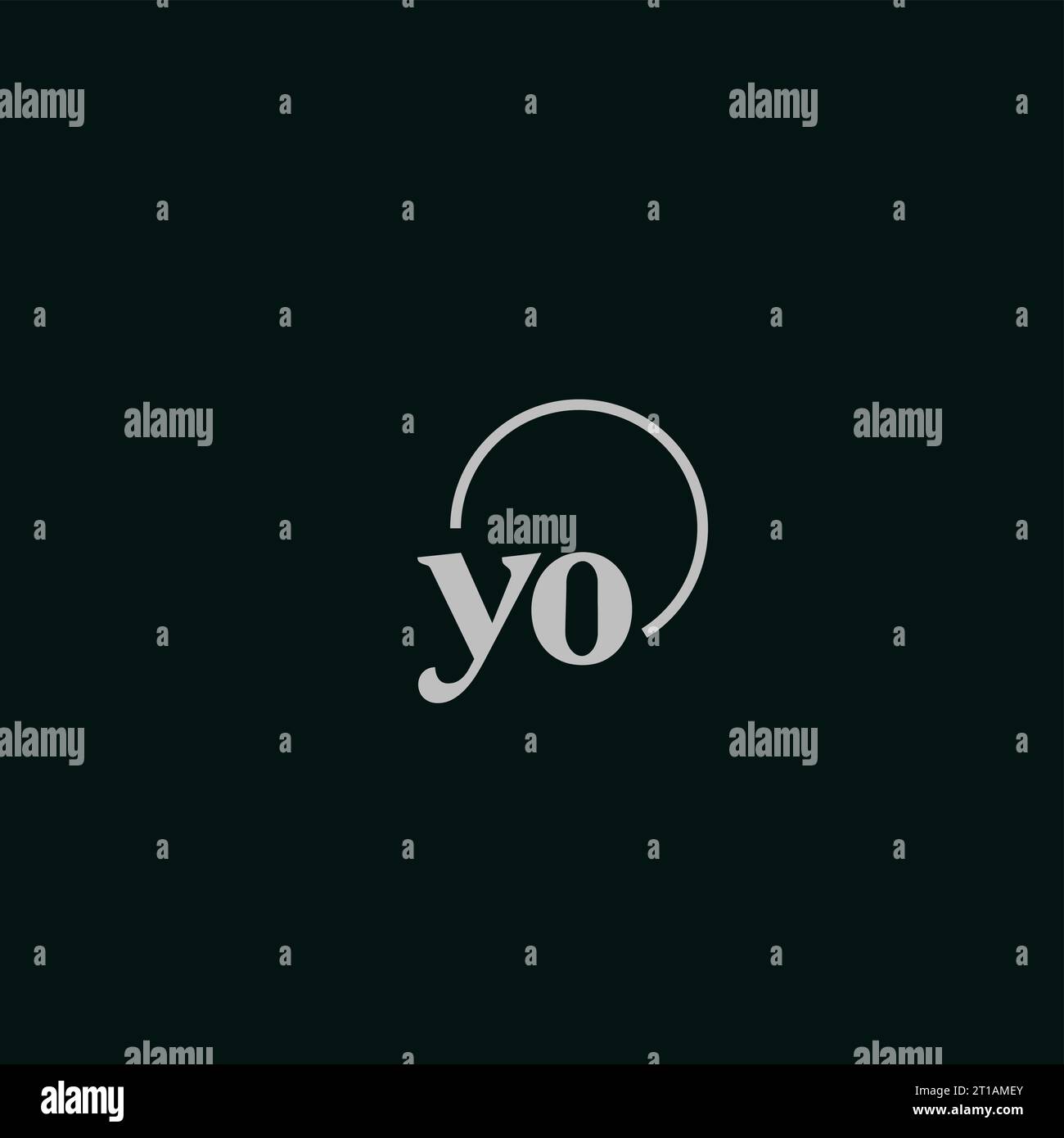 Yo initials logo hi-res stock photography and images - Alamy