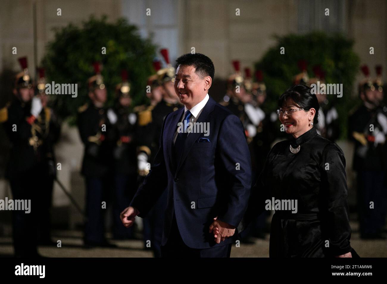 Paris, France, October 12, 2023, Mr Ukhnaagiin Khürelsükh, President of ...