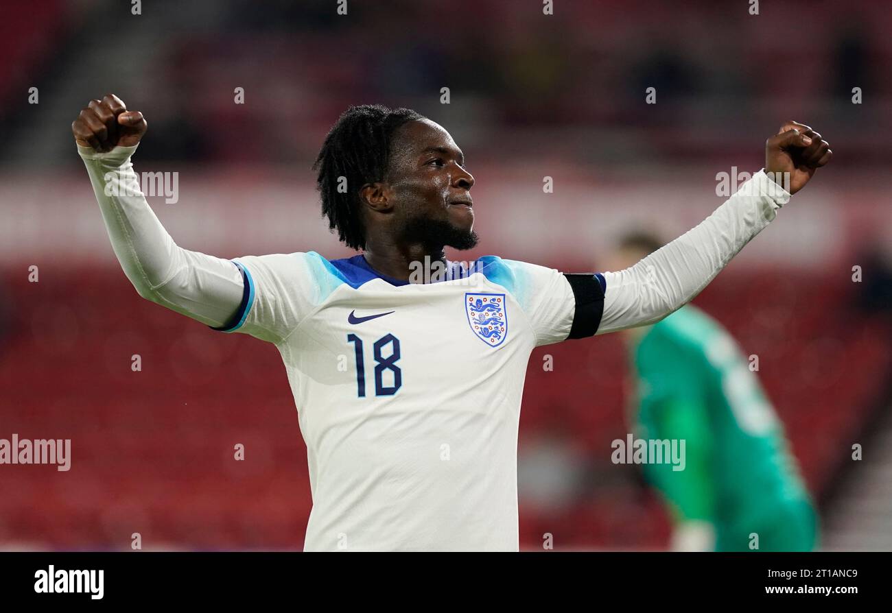 Nottingham, UK. 12th Oct, 2023. Jonathan Rowe of England celebrates the ...