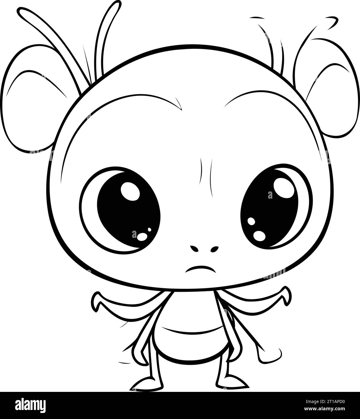 Cute cartoon alien. Vector illustration isolated on a white background ...