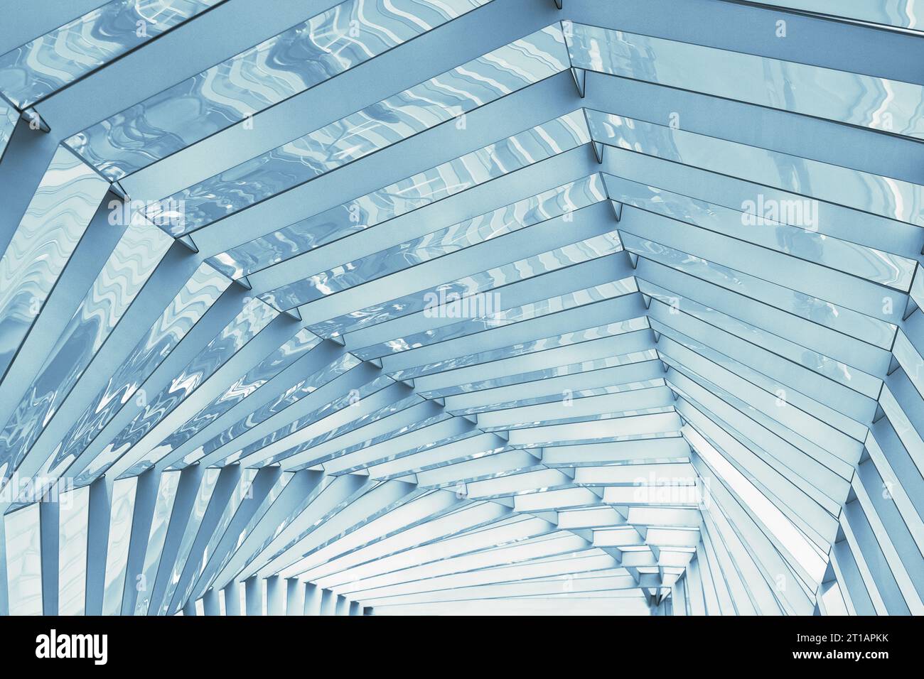 Architectural abstract of the steel and glass ceiling of the Eaton ...