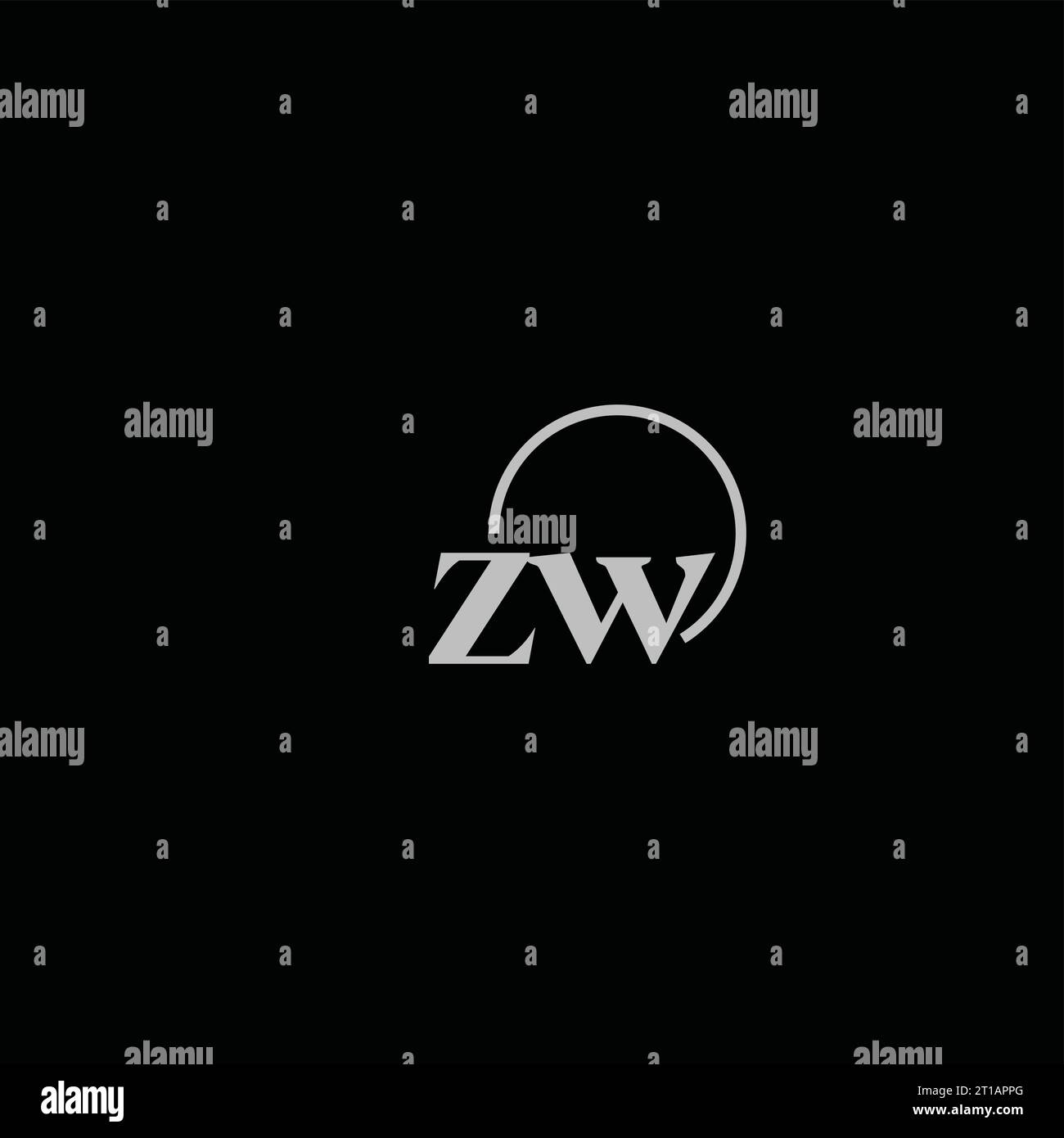 Zw minimal logo design hi-res stock photography and images - Alamy