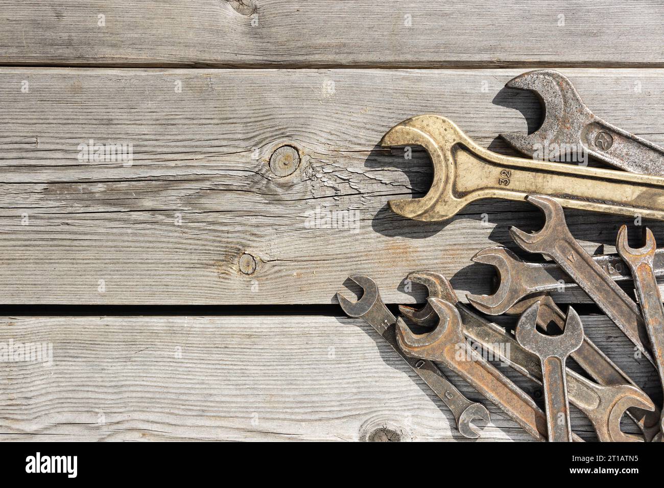 Antique wrenches hi-res stock photography and images - Alamy