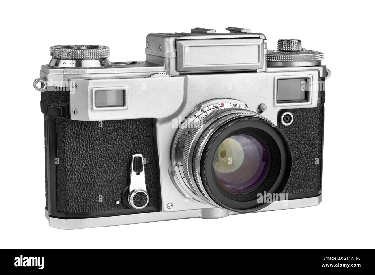 vintage film camera isolated on white background Stock Photo - Alamy