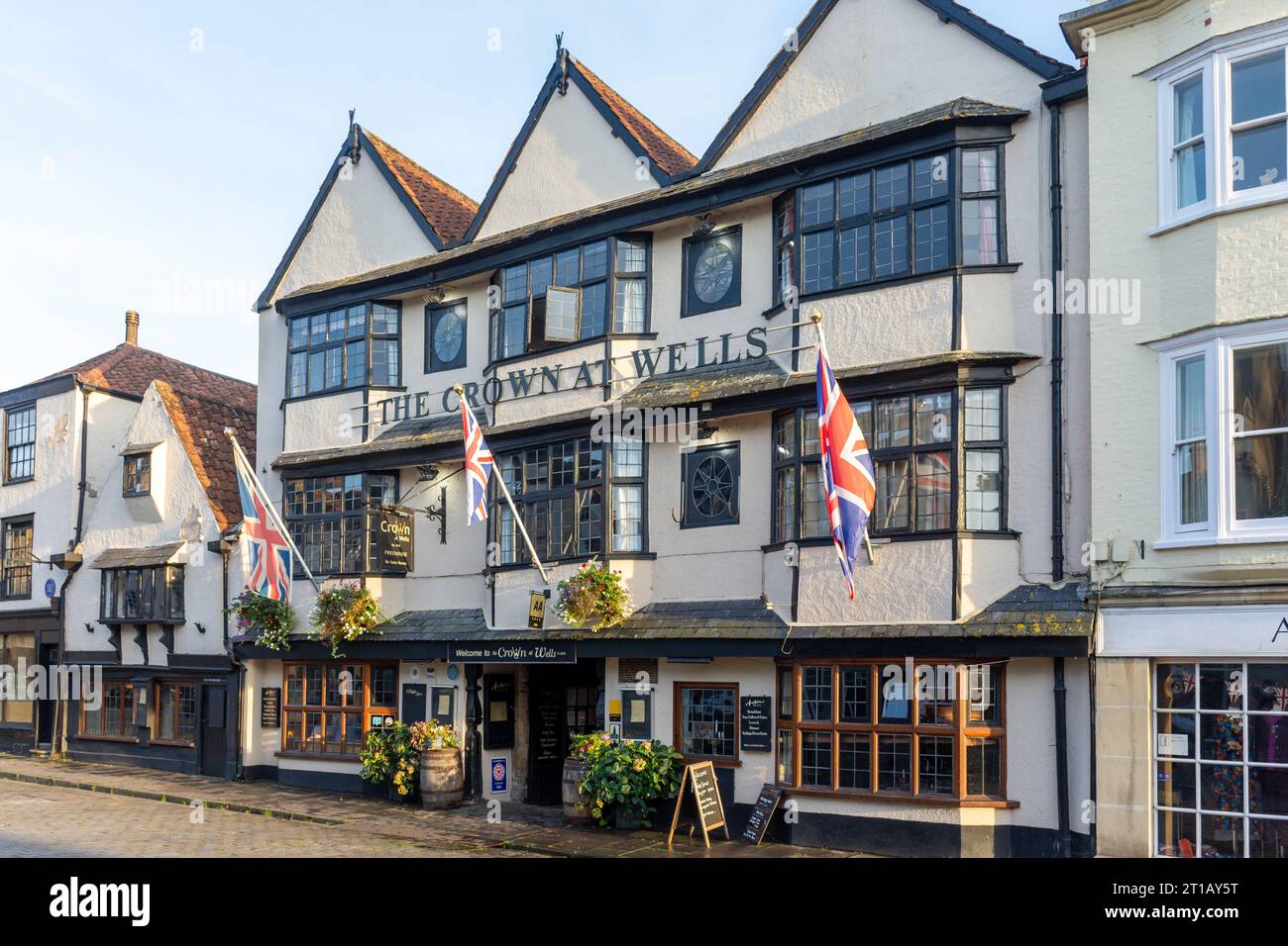 15th century The Crown at Wells Hotel, Market Place, Wells, Somerset ...