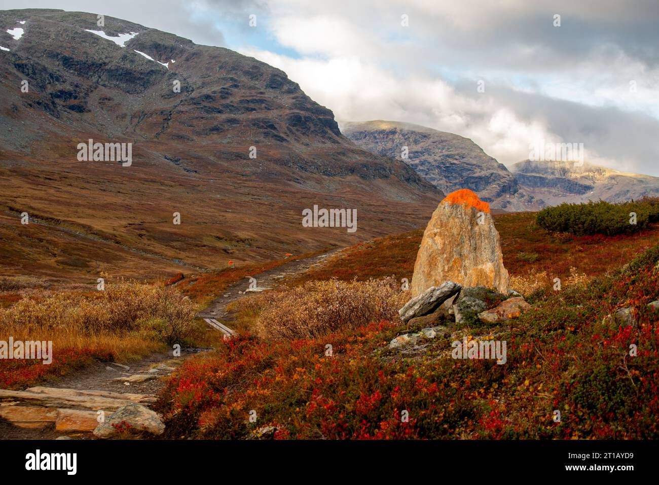 Kungsleden hiking trail near Hemavan in early October, Sweden, Lapland ...