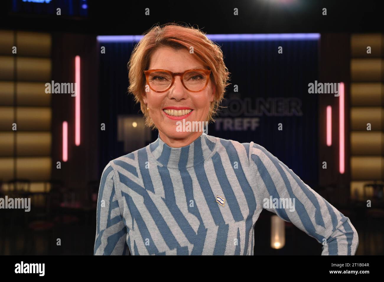 Moderatorin Bettina Böttinger in ihrer WDR Talkshow Kölner Treff ...