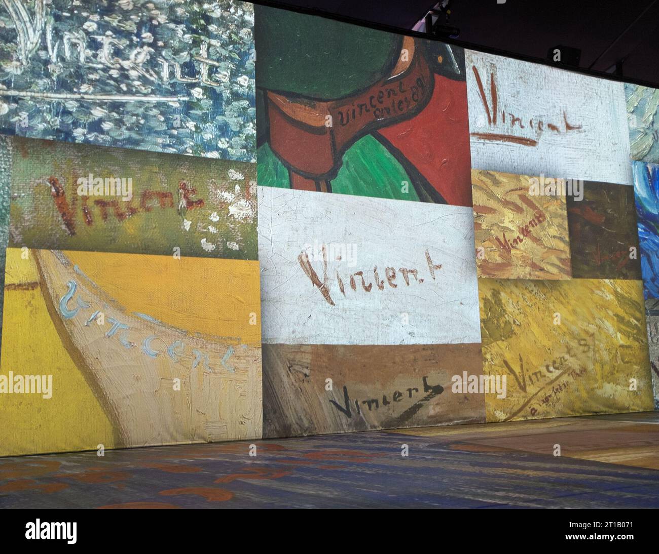 An example of different types of displays during the Beyond Van Gogh ...