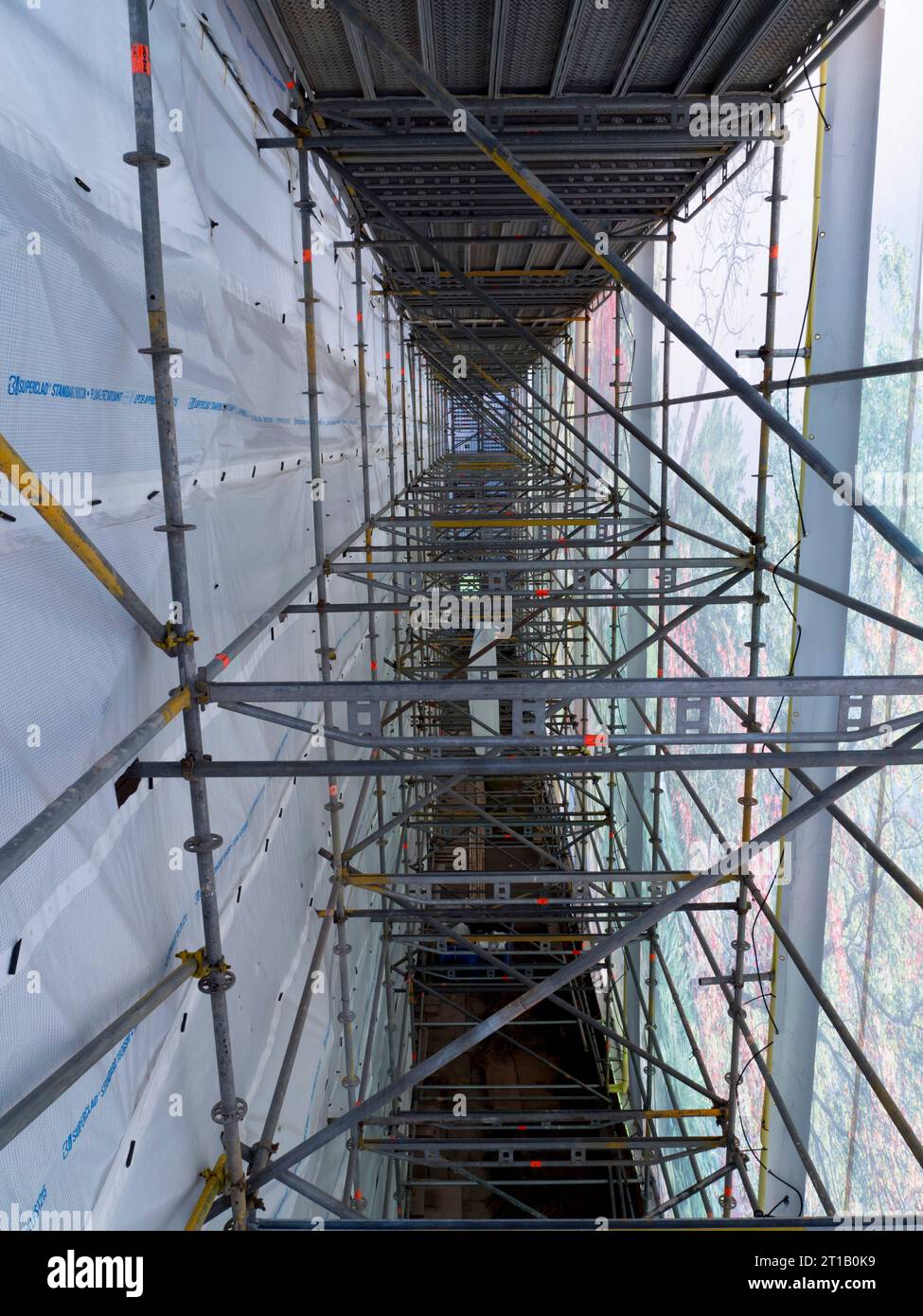 Europe, UK, England, scaffolding on house daylight Stock Photo - Alamy