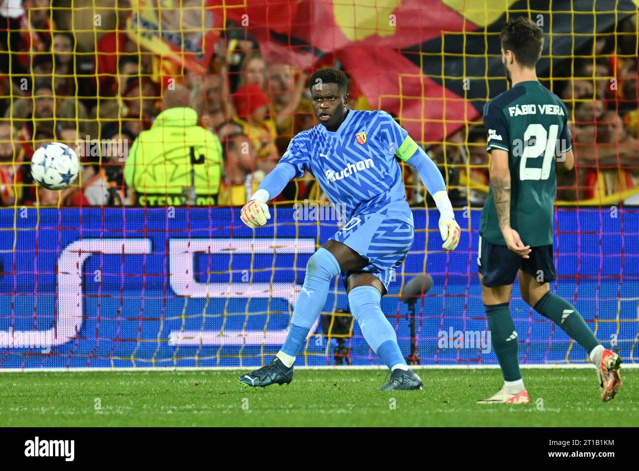 Brice Samba (30) of RC Lens pictured during the Uefa Champions League ...