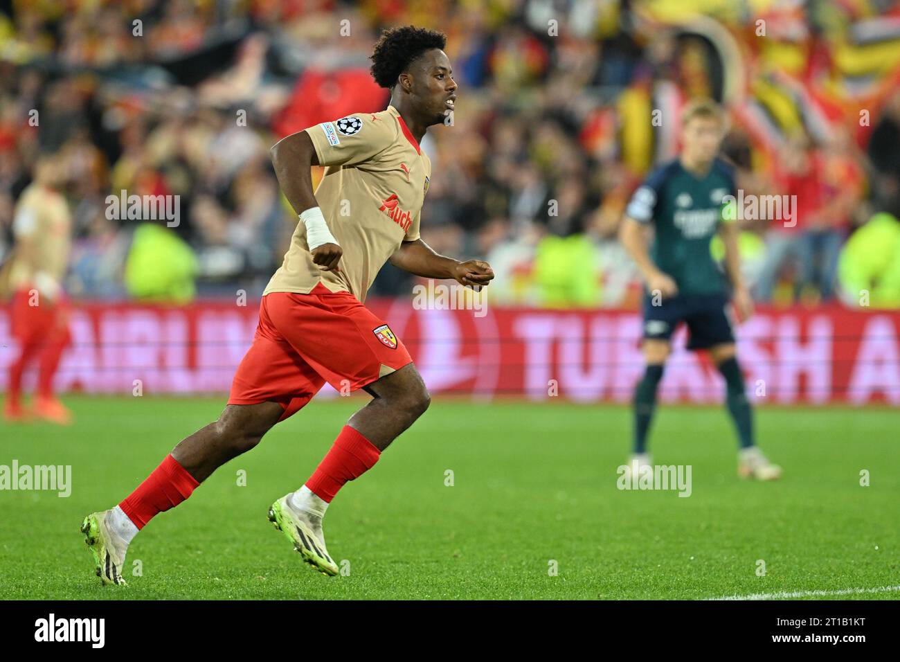 Elye Wahi (9) of RC Lens pictured during the Uefa Champions League ...