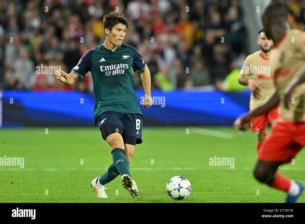 Takehiro Tomiyasu (18) of Arsenal pictured during the Uefa Champions ...