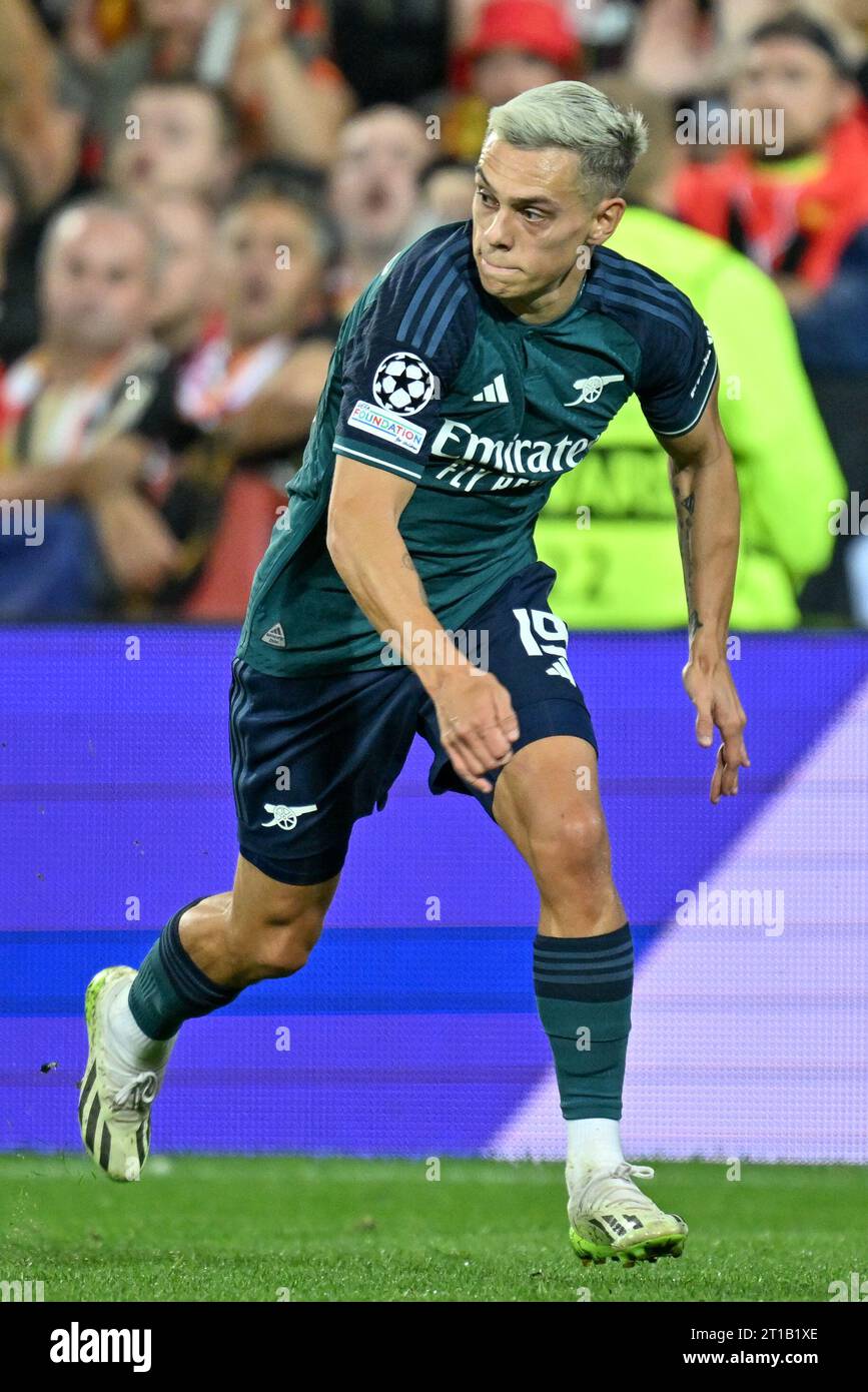 Leandro Trossard (19) of Arsenal pictured during the Uefa Champions ...